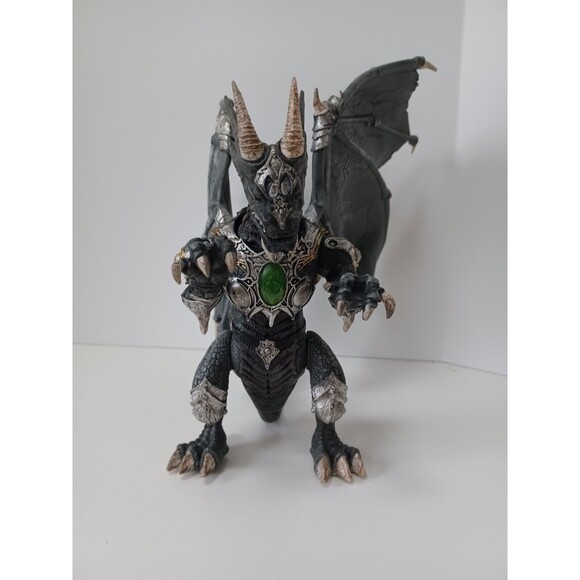 Mega Bloks | Toys | Rare Mega Bloks Metal Ages Platinum Armor Dragon Thoron 9625 Figure Audio ...